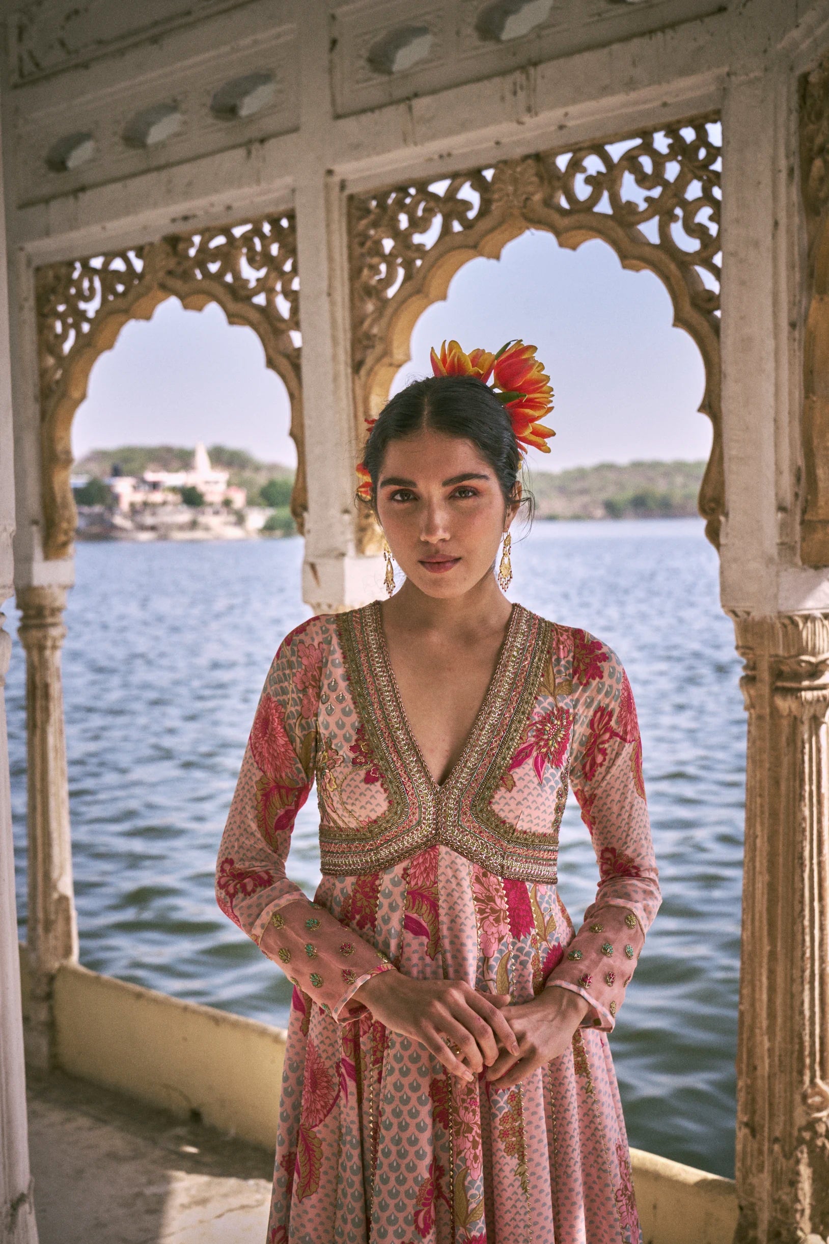 Gul Pastel Pink Anarkali Set – Raji Ramniq